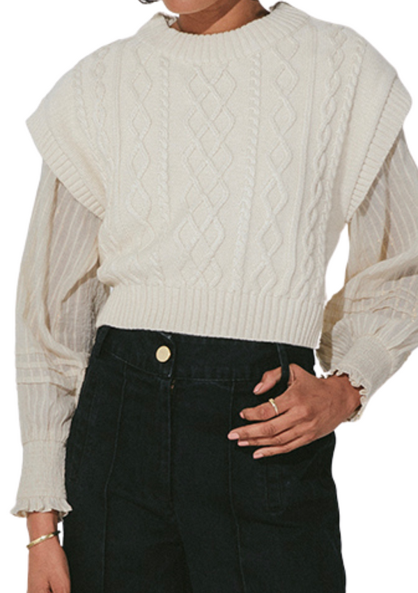 Gigi Sweater Vest | Cream - Georgia Kate
