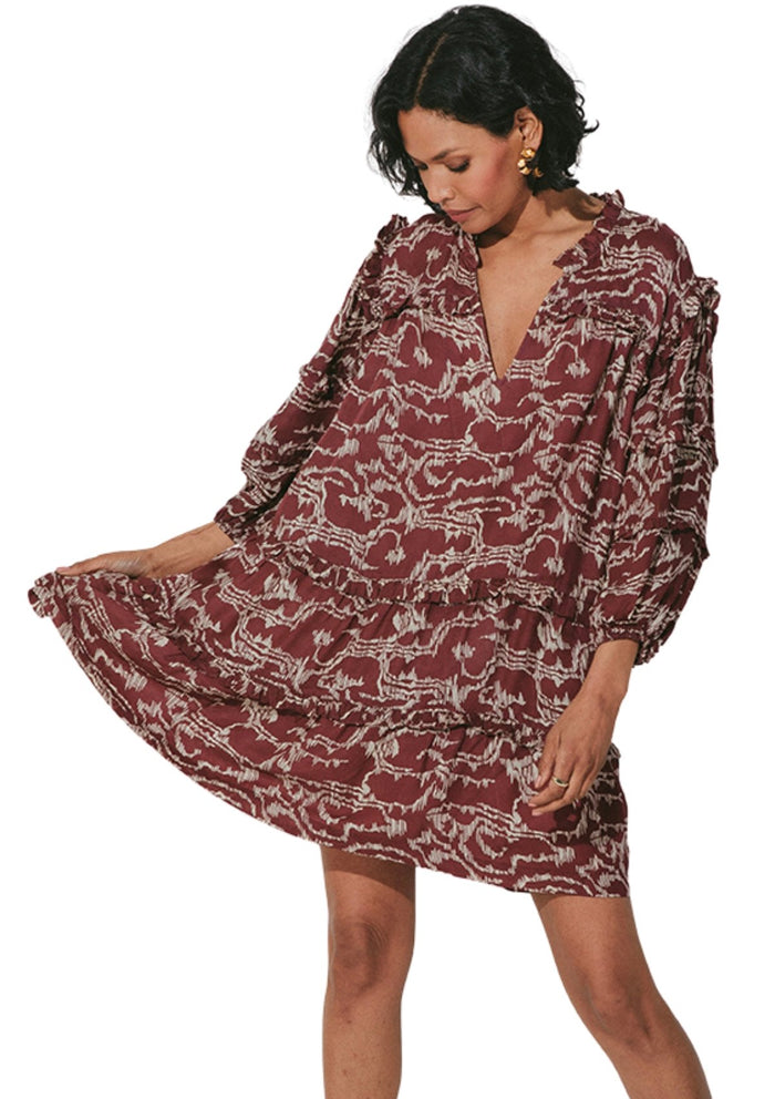 Kori Mini Dress | Fringe Ikat - Georgia Kate