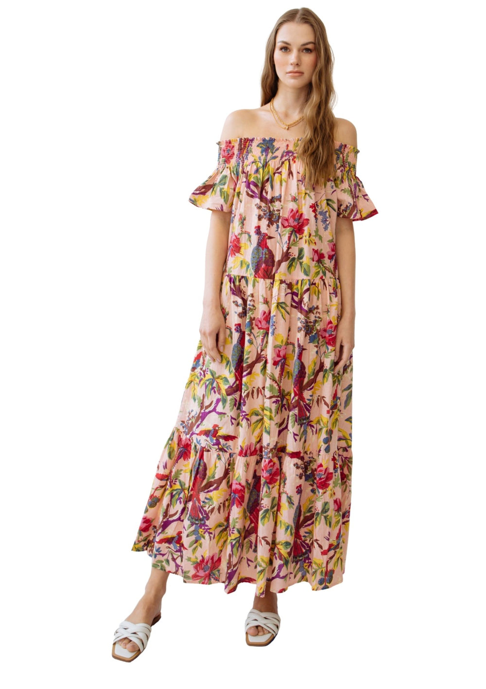Momposina Raven Peach Dress - Georgia Kate